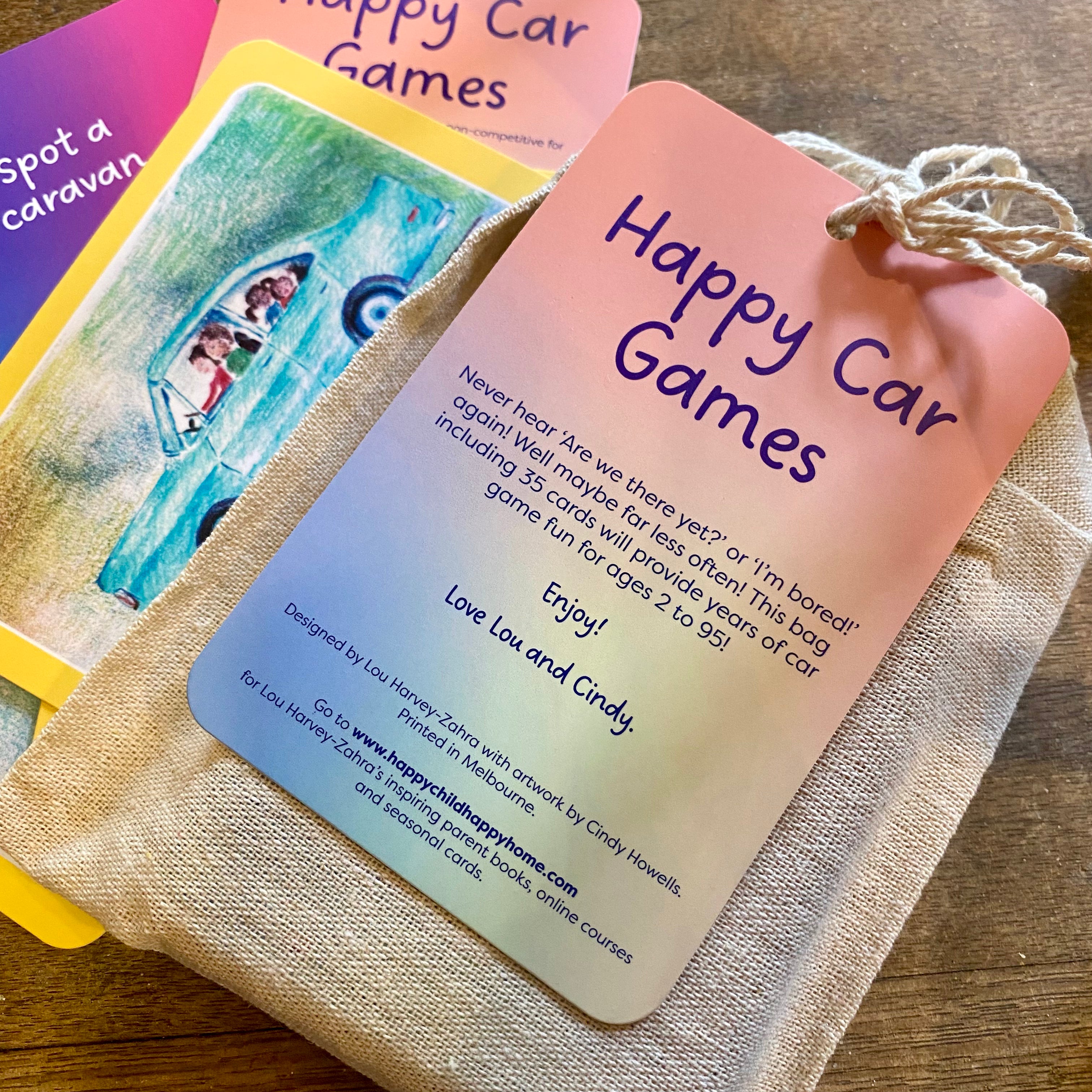 Happy Car Games by Lou Harvey-Zahra | Grassroots Eco Store