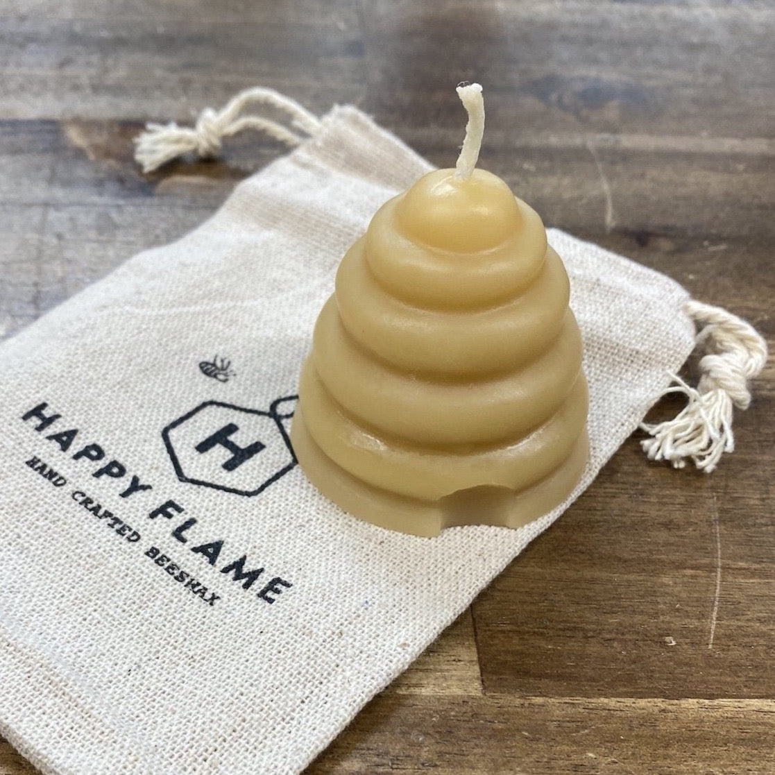 Happy Flame Beehive Candle | Grassroots Eco Store